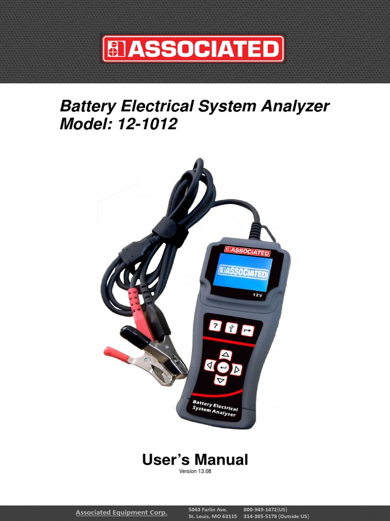 12 1012 Manual V1308 | PDF | Battery Charger | Ignition System