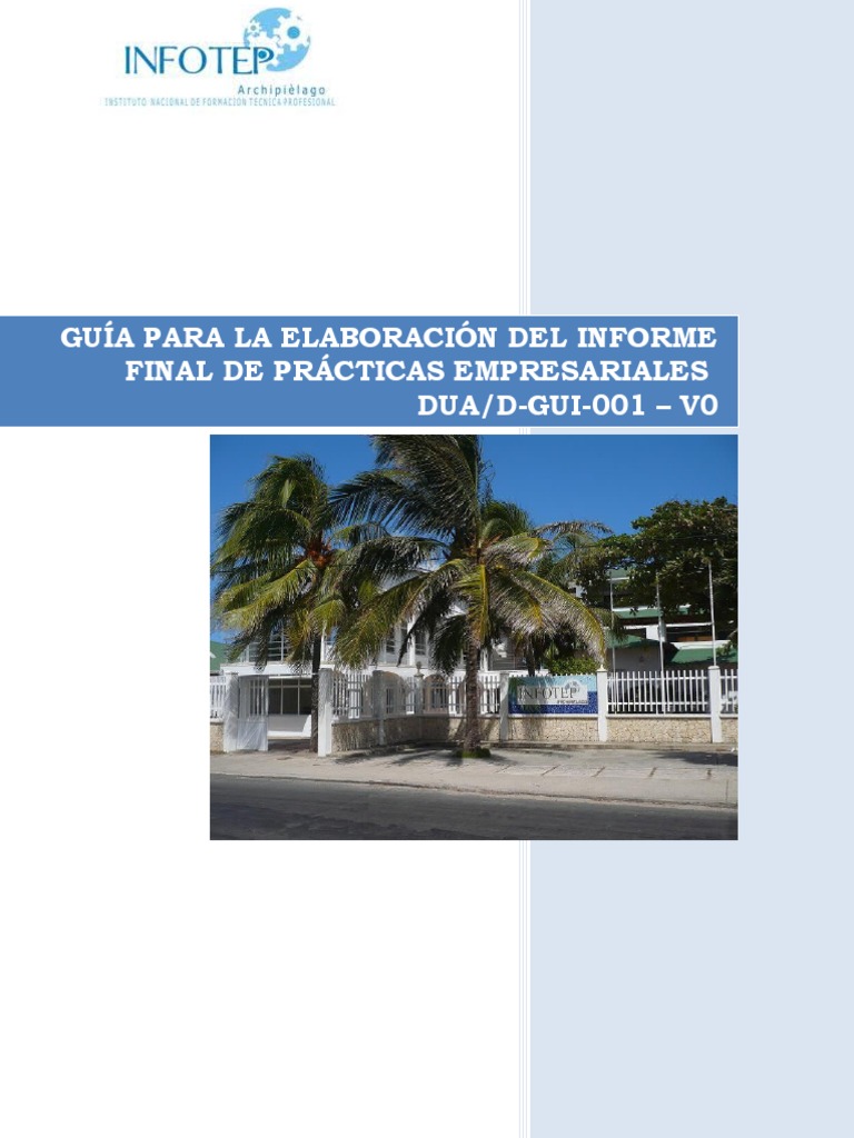 Duad-Gui-001 Guia para La Elaboracion Del Informe Final de Practicas Empresariales | Descargar ...