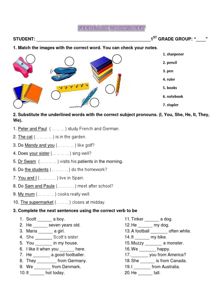 Feedback Worksheet | PDF