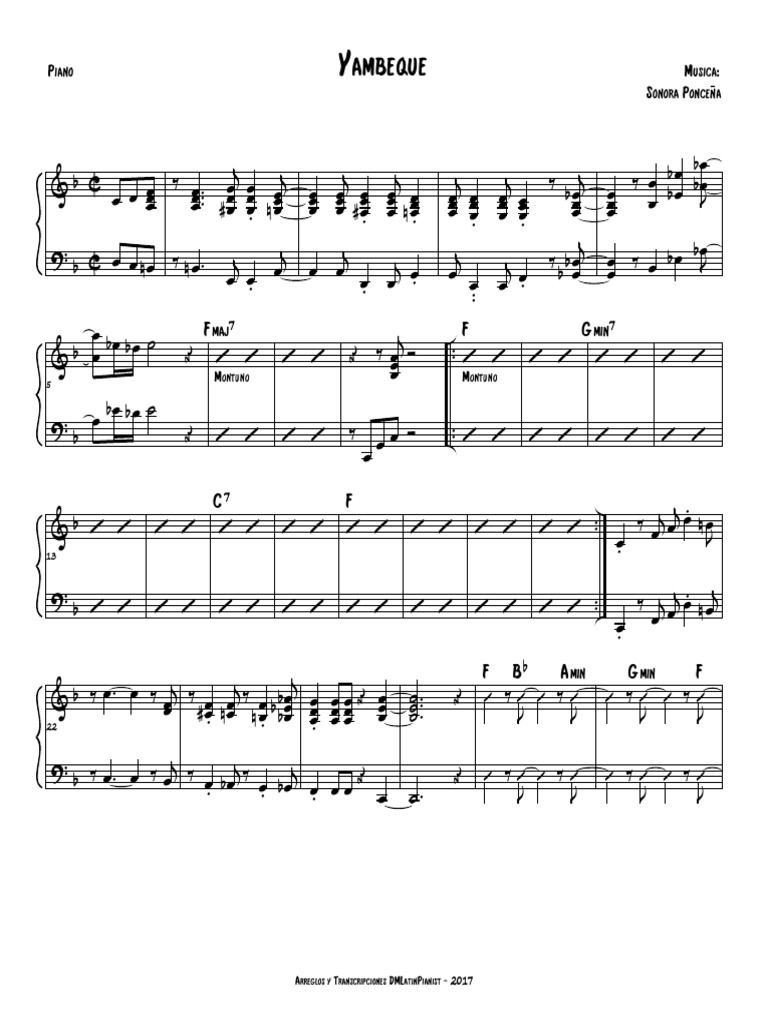Yambeque - Piano | PDF
