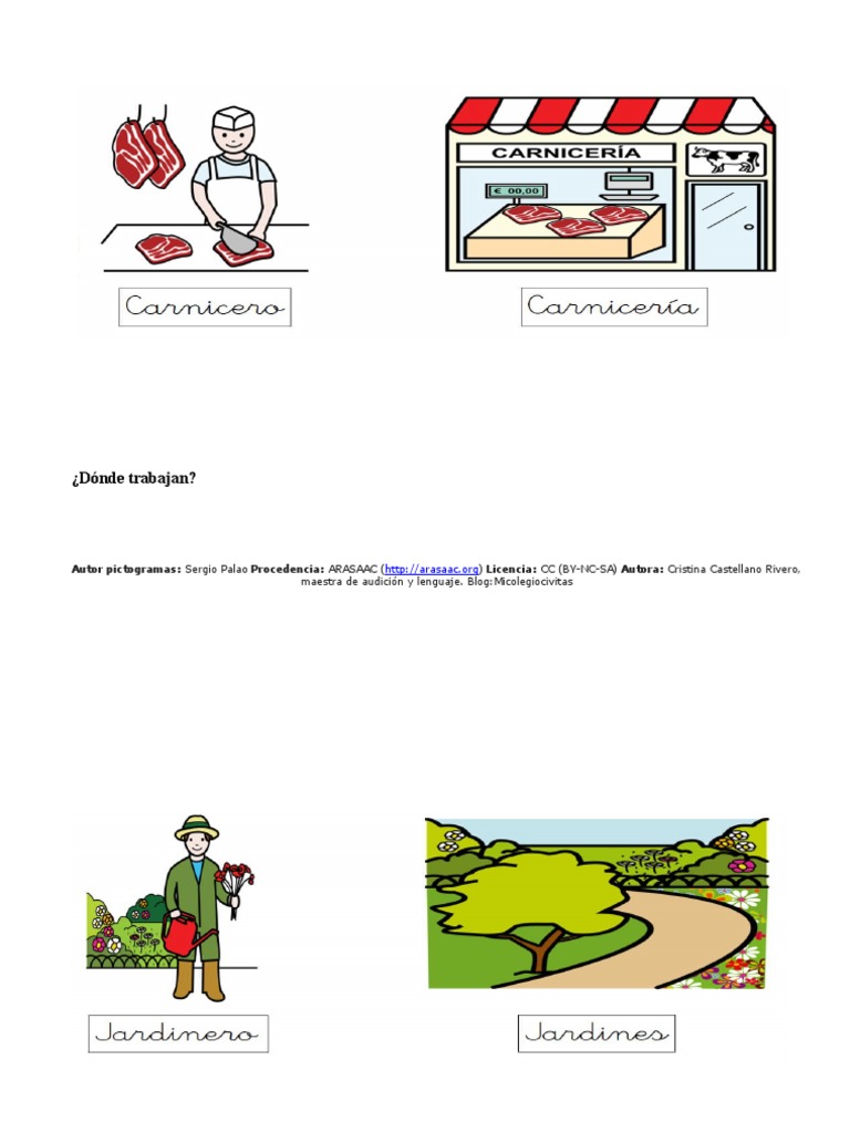 Vocabulario de Las Profesiones | PDF