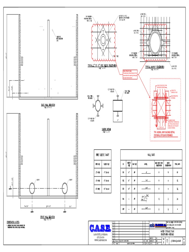 Anti Crack Rebar Detail Manway Door & Sleeves | PDF