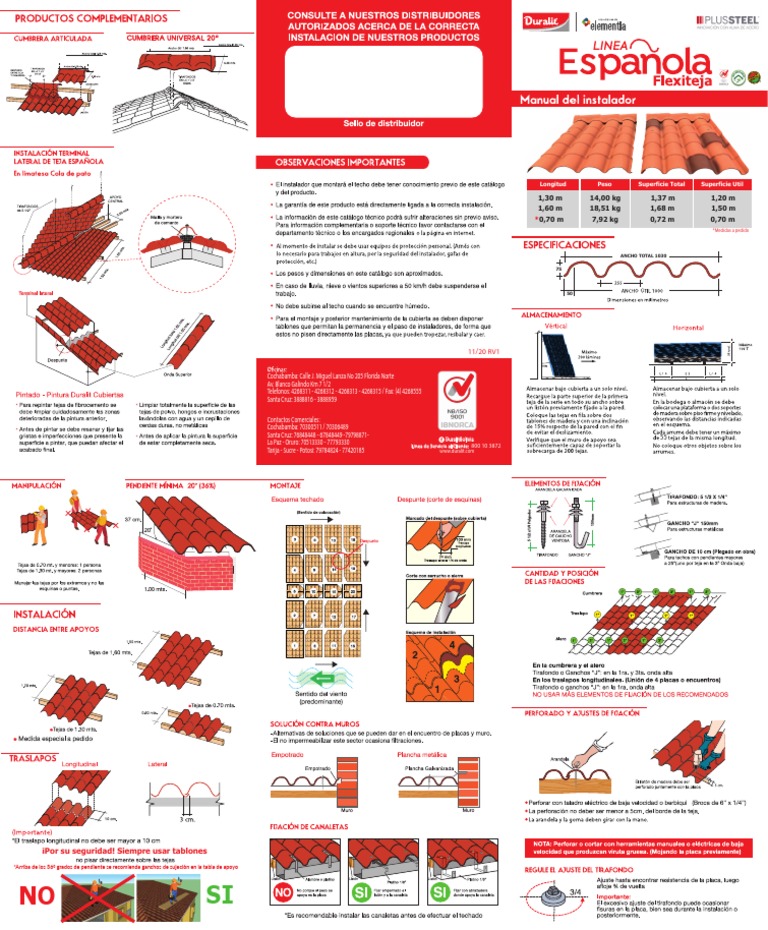 DURALIT Triptico ESPAÑOLA Plussteel (1) | PDF