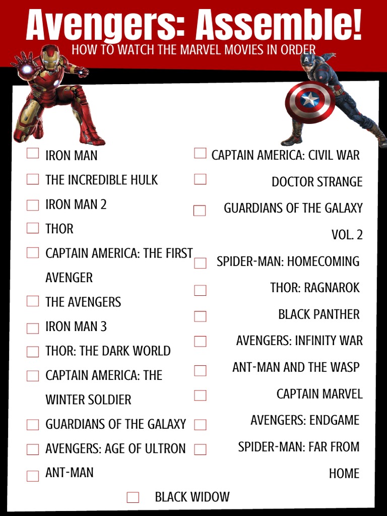 Marvel Movies Watch Order Guide | PDF