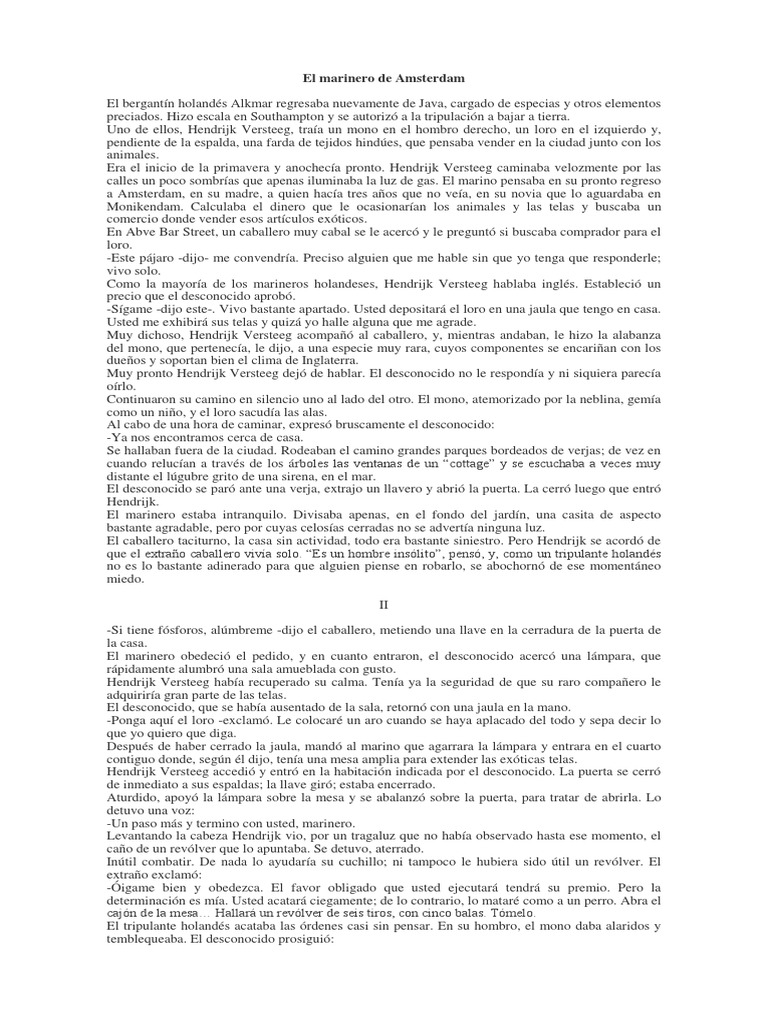 El Marinero de Amsterdam Guillaume Apollinaire | PDF El Marinero de Amsterdam Guillaume Apollinaire | PDF