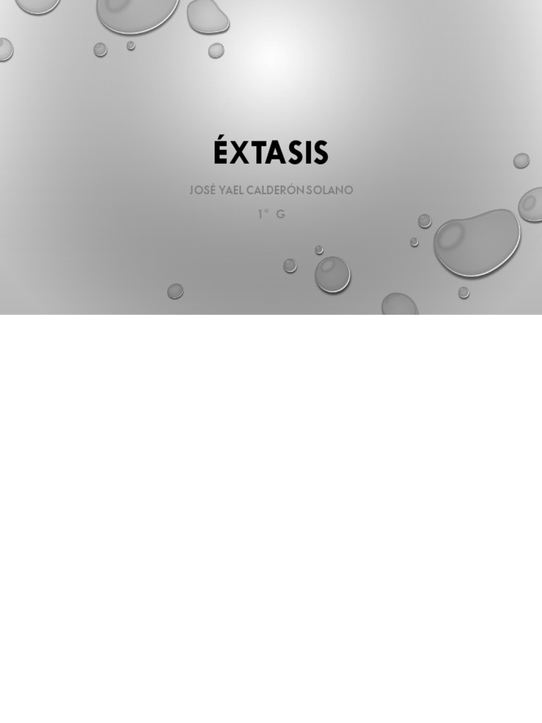 Éxtasis | PDF