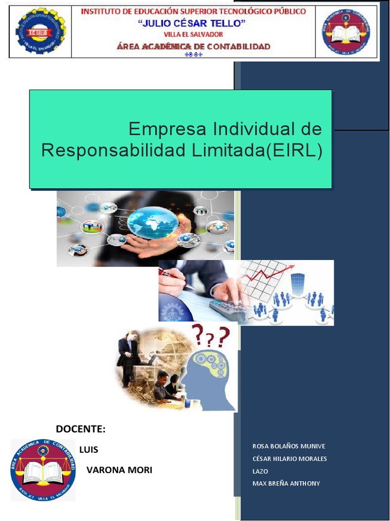 Empresa Individual de Responsabilidad Limitada (EIRL) : Docente | PDF ...