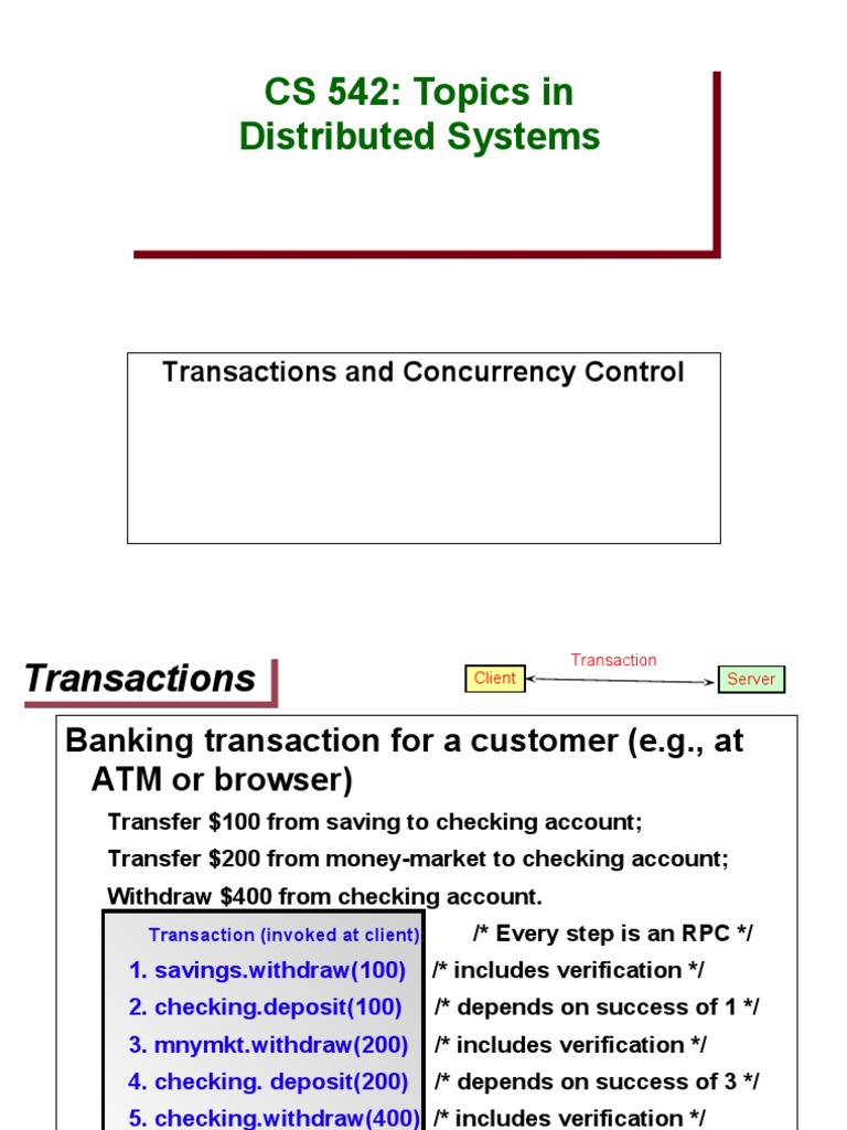 Transactions Pdf Concurrency Computer Science Concurrent Computing