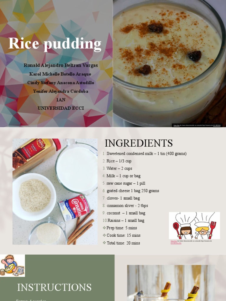 Rice Pudding | PDF | Foods | Cuisine