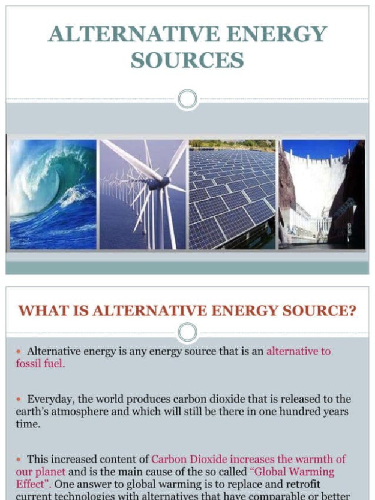 Alternative Energy Sources Presentation | PDF