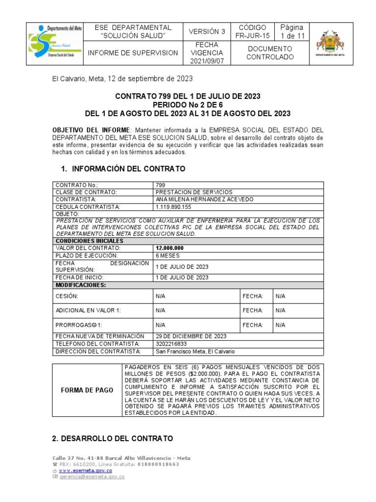 Informe de Supervision | PDF | Seguridad y salud ocupacional | Business