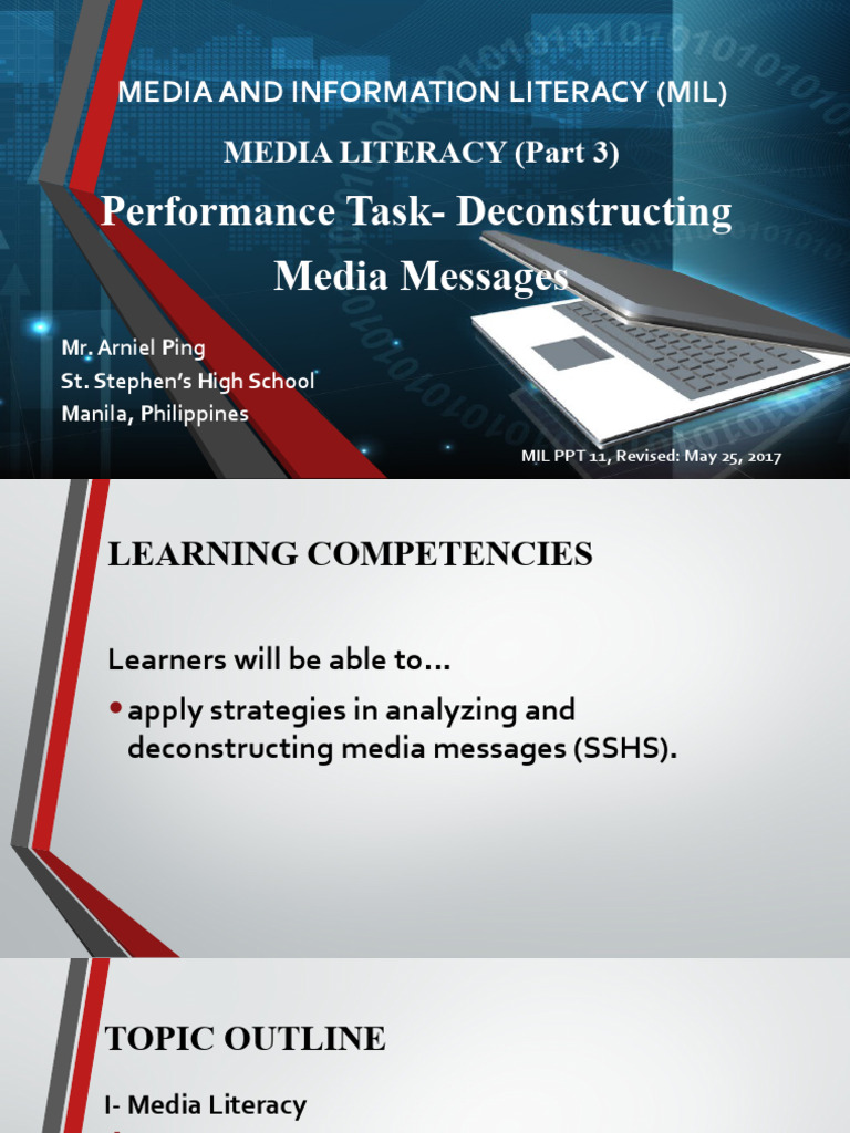 Media Literacy for Students | PDF | Literacy | Behavior Modification