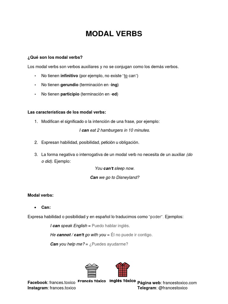 Unit 7 - Modal Verbs | PDF | Mecánica del lenguaje | Morfología Lingüística