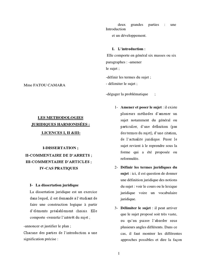 Méthodologie de la Dissertation Juridique | PDF | Justice | Crime et violence