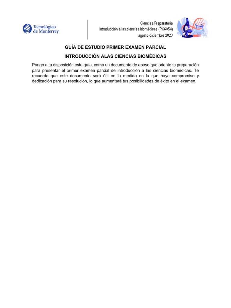 Guia de Estudio Primer Parcial | PDF | Biología Celular) | Rna