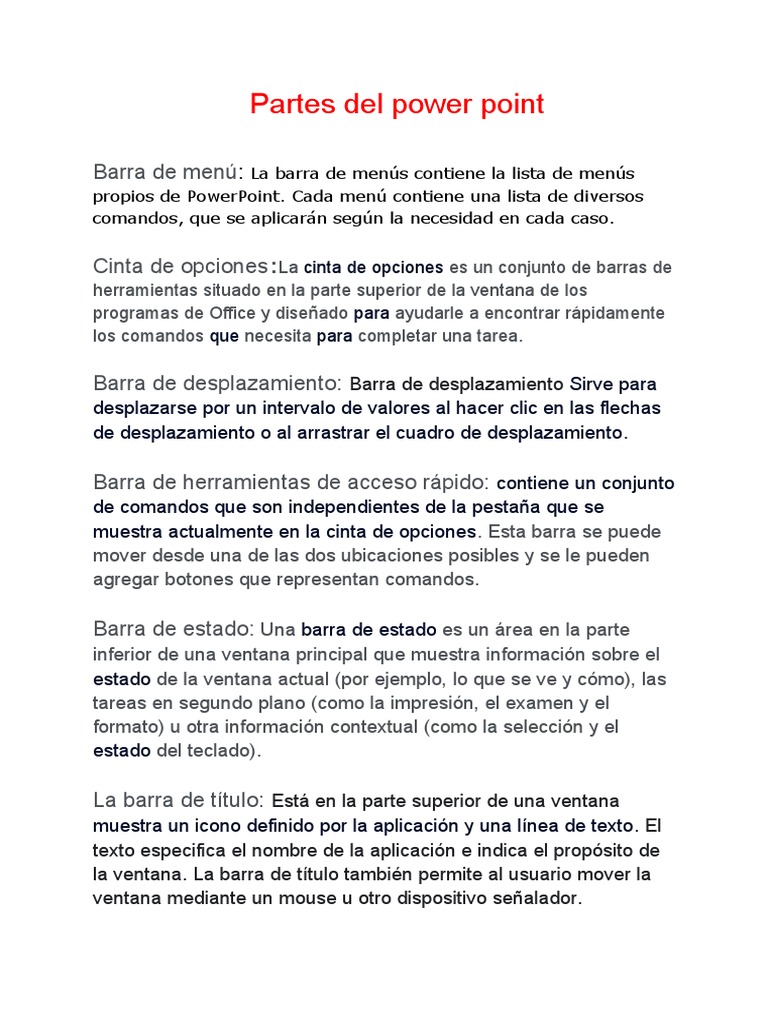 Partes Del Power Point | PDF | Ventana (informática) | Microsoft PowerPoint Partes Del Power Point | PDF | Ventana (informática) | Microsoft PowerPoint