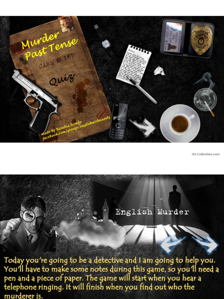 Murder Mistery (Quiz) - Past Simple (Past Tenses) | PDF | Password