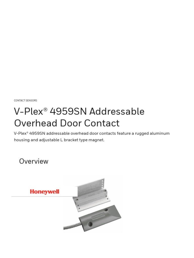 V-Plex® 4959SN Addressable Overhead Door Contact Contact Sensors ...