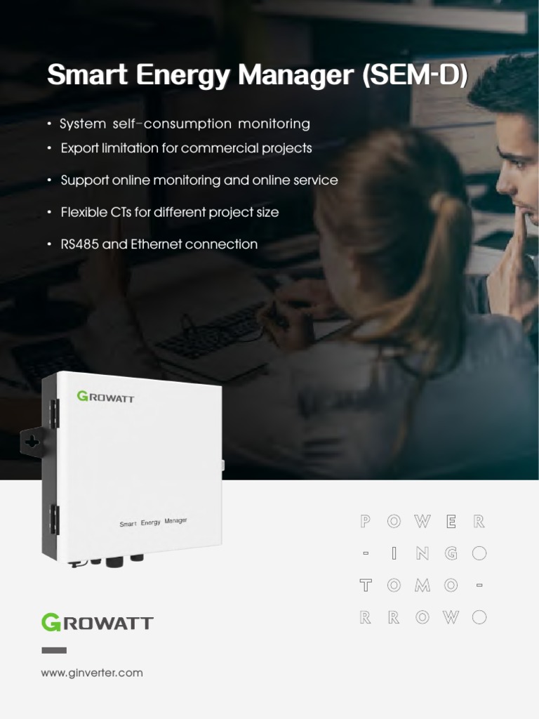 Growatt Smart Energy Manager SEM-D Guide | PDF | Power (Physics ...