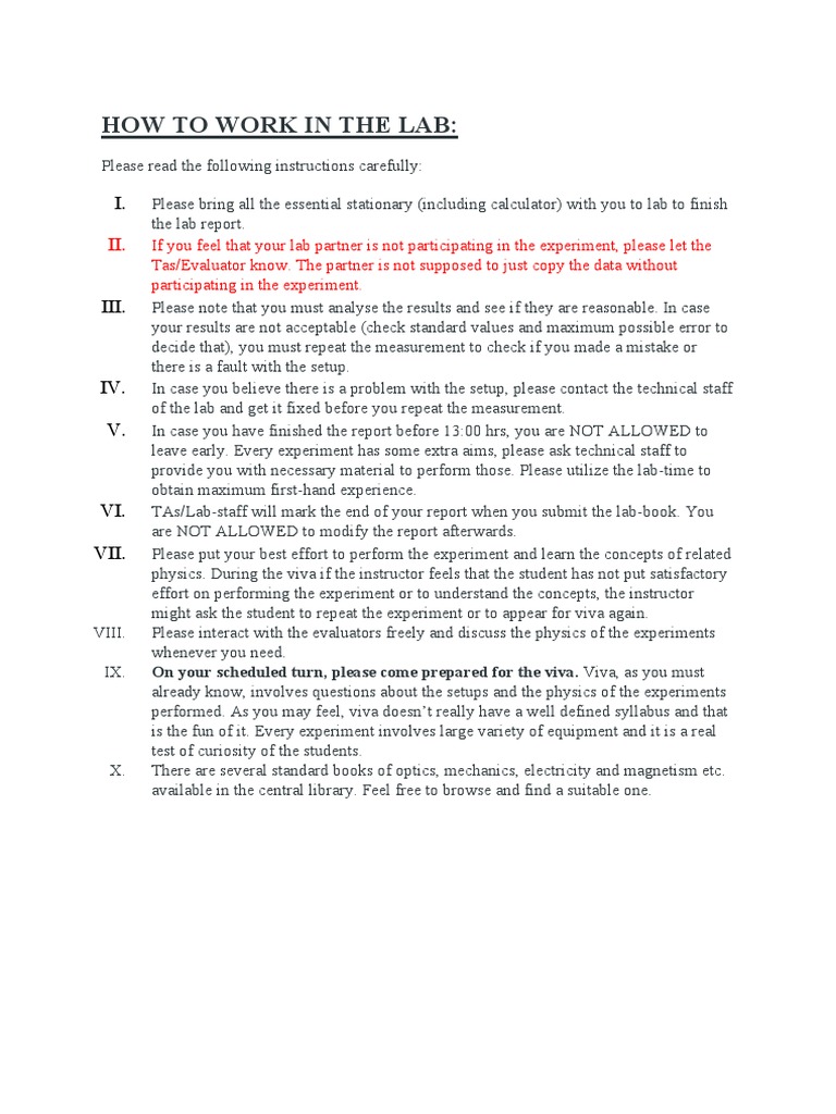 Lab Report Guidelines for Experiment 17 | PDF | Experiment | Judgment (Law)