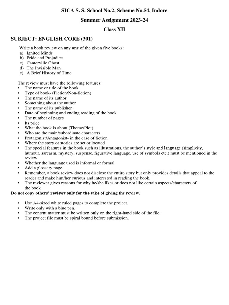 Summer Assignment 2023 Class XII | PDF | Mole (Unit) | Physical Sciences