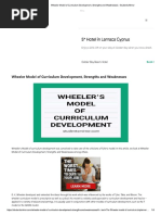 Wheeler's Curriculum Developmental Model | PDF | Curriculum | Learning