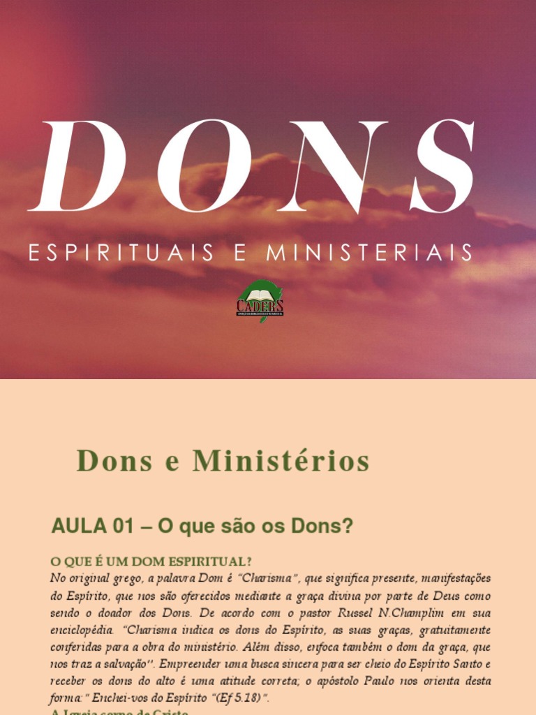 DONS | PDF | Presente espiritual | Fé