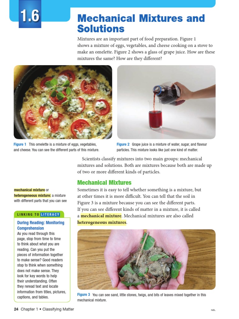 1.6 Mechanical Mixtures and Solutions | PDF | Mixture | Chemistry