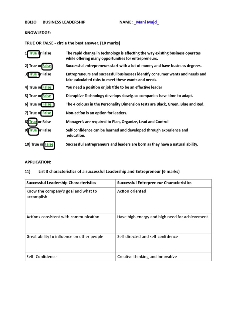 BBI2O Test ENTR COL | PDF | Economic Equilibrium | Prices