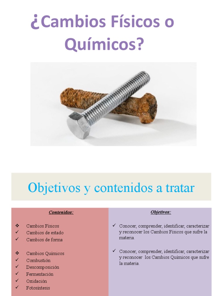 Cambios Físicos y Químicos de La Materia | PDF | Redox | Química