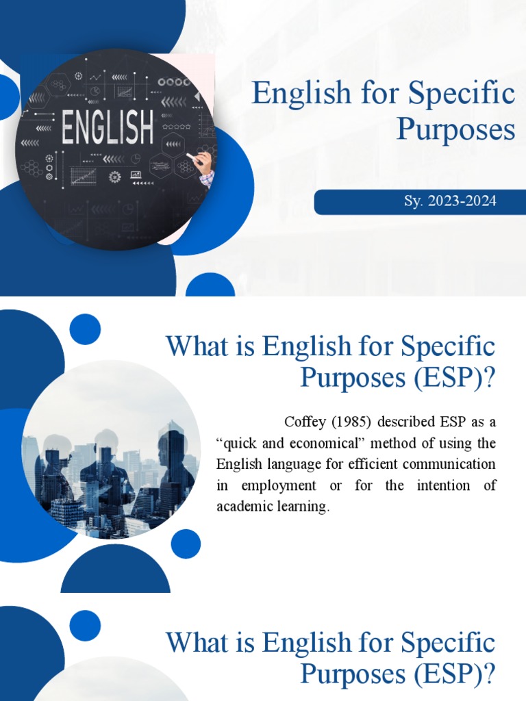 English For Specific Purposes | PDF | Learning | English As A Second Or ...