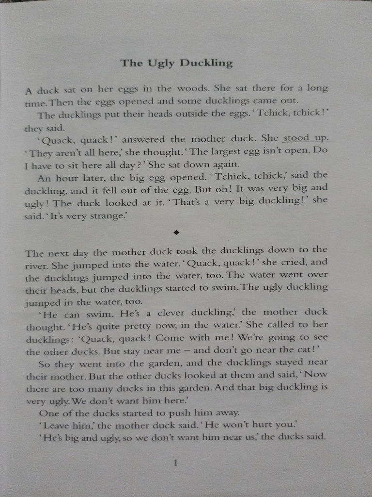 The Ugly Duckling - Story | PDF