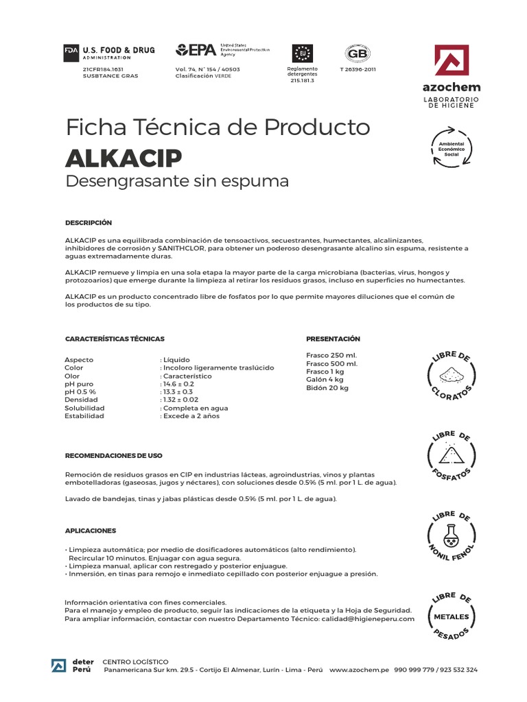 Alkacip | PDF | Agua | Ciencias fisicas