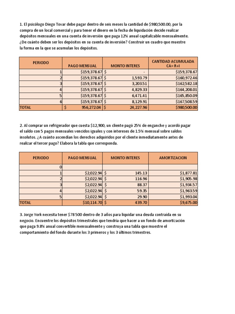 Examen 3 Parcial Matematicas | PDF | Interés | Dinero