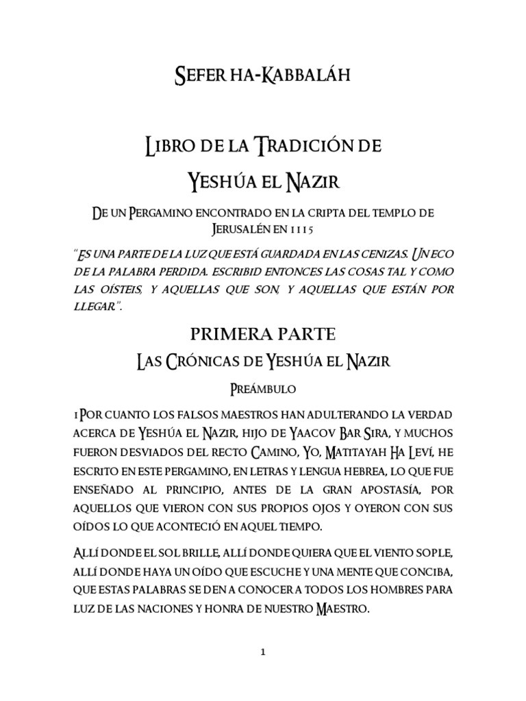 Crónicas de Yeshúa el Nazir | PDF | Jesús | Fariseos