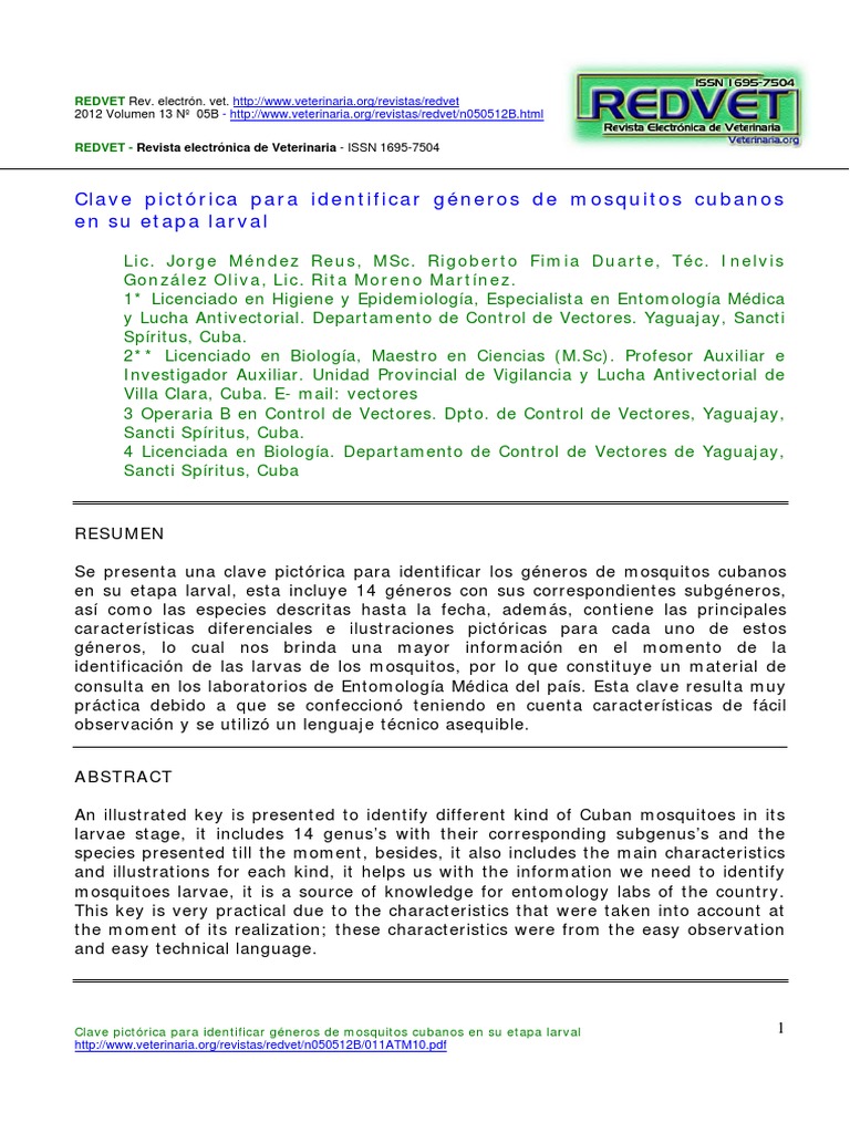 mosquitos cubanos | PDF | Mosquito | Cuba