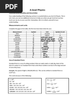 A Level Physics Preparation Guide | PDF | Particle Physics | Kilogram