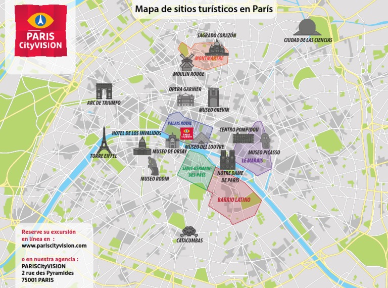 Plan Des Sites Touristiques A Paris - Es | PDF