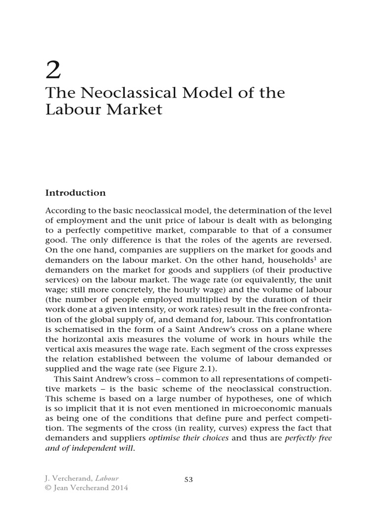 Labour Market - Neoclassical | PDF | Labour Economics | Utility