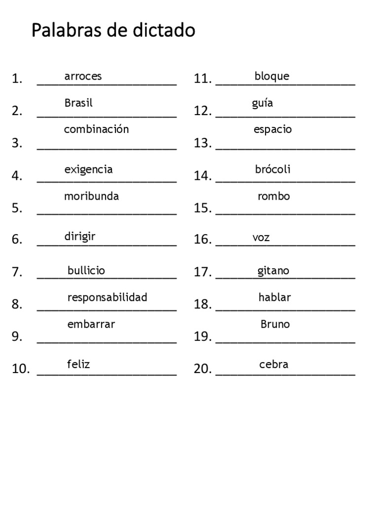 Respuestas de Dictado | PDF | Lingüística