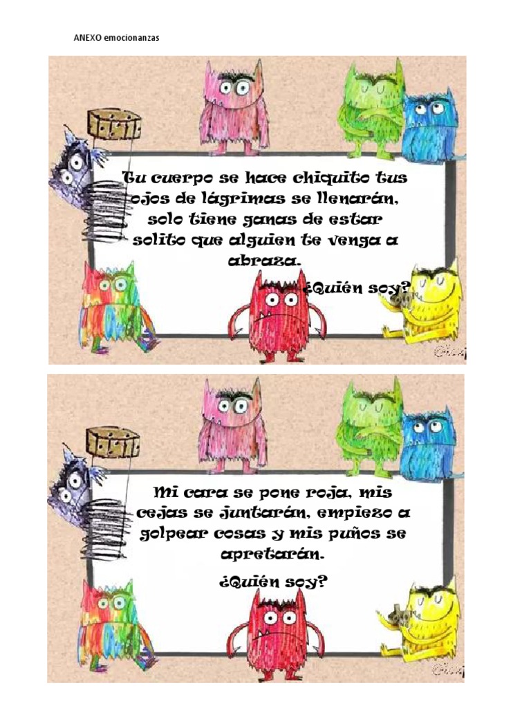 Adivinanzas de Las Emociones | PDF