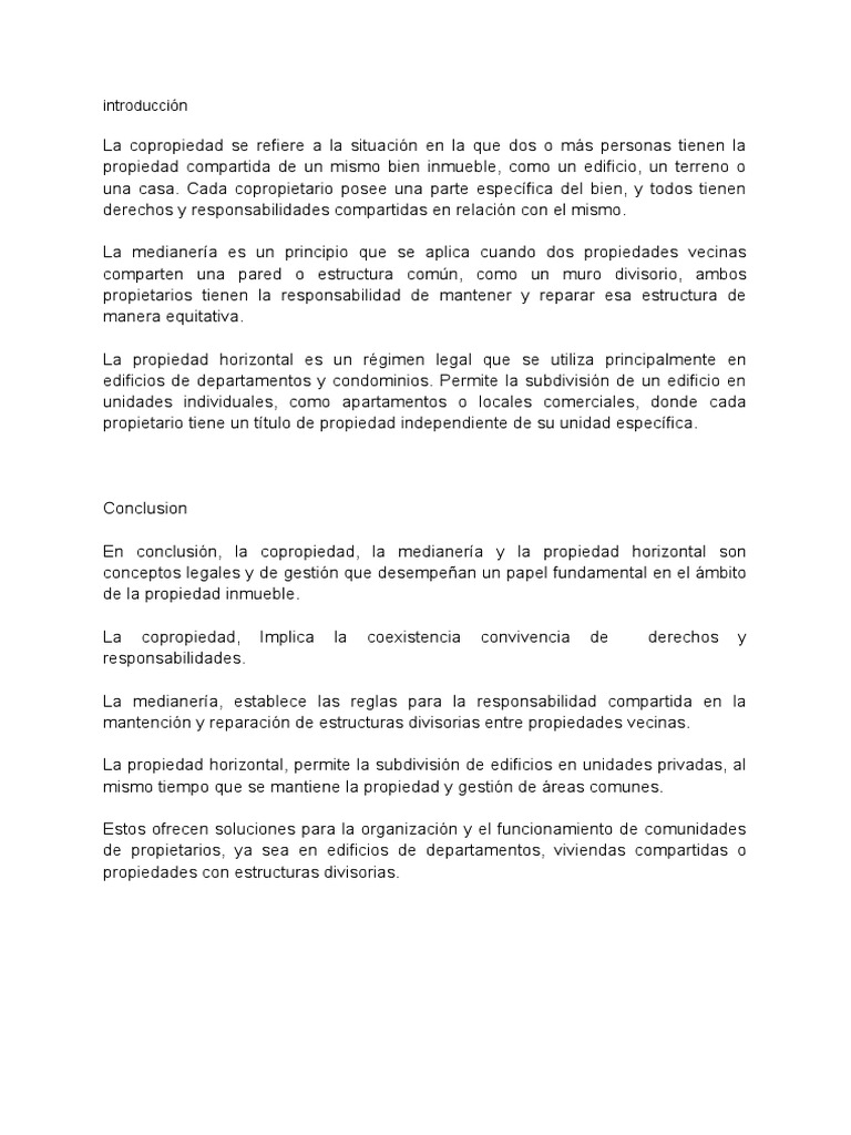 Copropiedad y Propiedad Horizontal | PDF