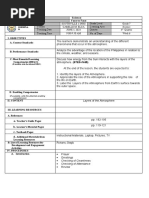 Layers of The Atmosphere Lesson Plan 7e's | PDF | Equator | Atmosphere ...