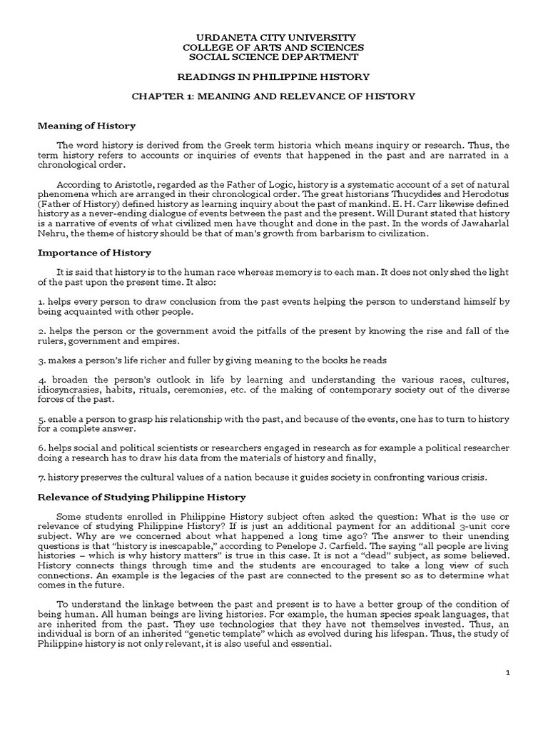 Chapter 1 Meaning and Relevance of History | PDF | Primary Sources | Data