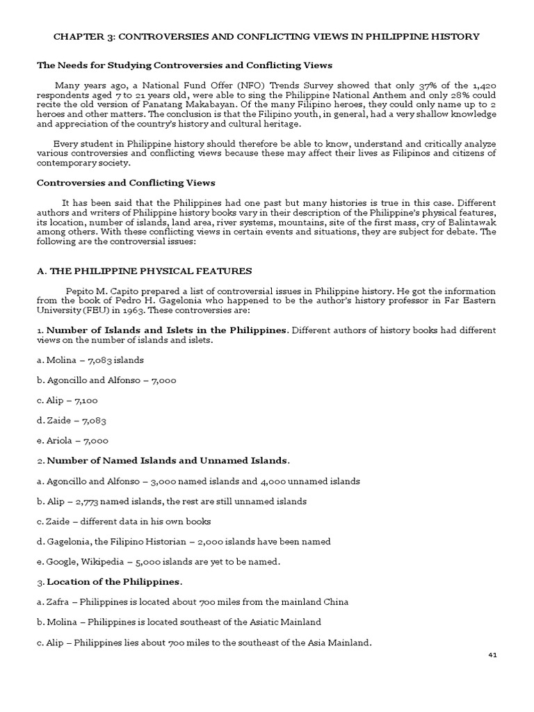 Philippine History: Conflicting Views Explained | PDF | Philippines