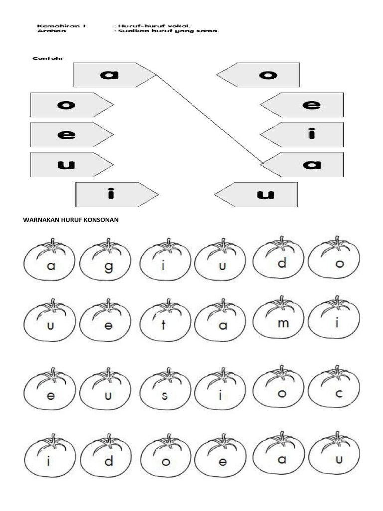 WARNAKAN HURUF KONSONAN | PDF