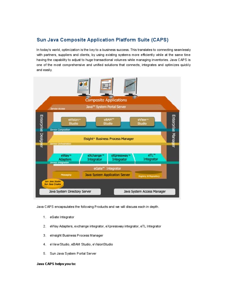 1 - JCAPS - Egate Integrator Sun SeeBeyond Integration Server, Sun ...