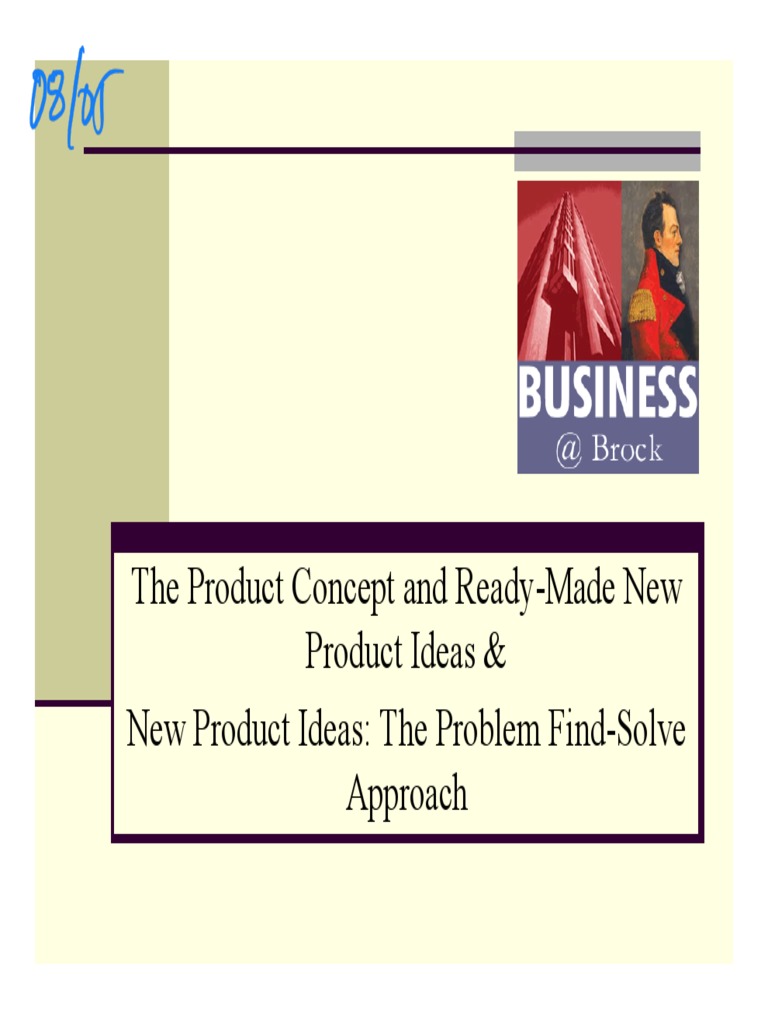 Product Concept and Ready-Made New Product Ideas - 5. Problem Find ...