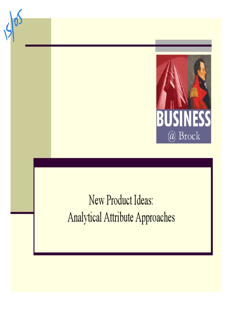 Analytical Attribute Approaches in Product Development | PDF | Factor ...