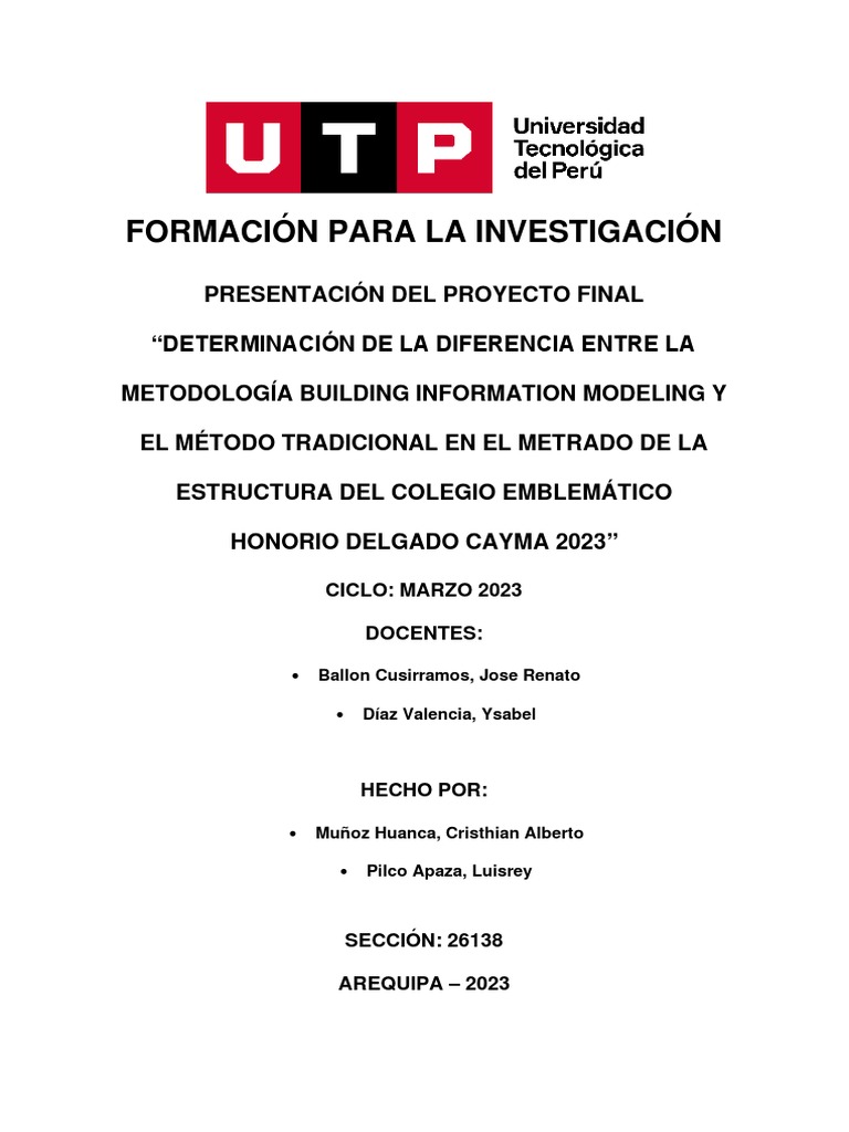 Presentacion TF Grupo 06 | PDF | Autodesk Revit | Realidad virtual